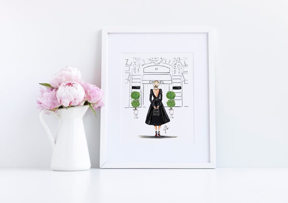 Art Print:the Boutique fashion Illustration Print Paris - Etsy