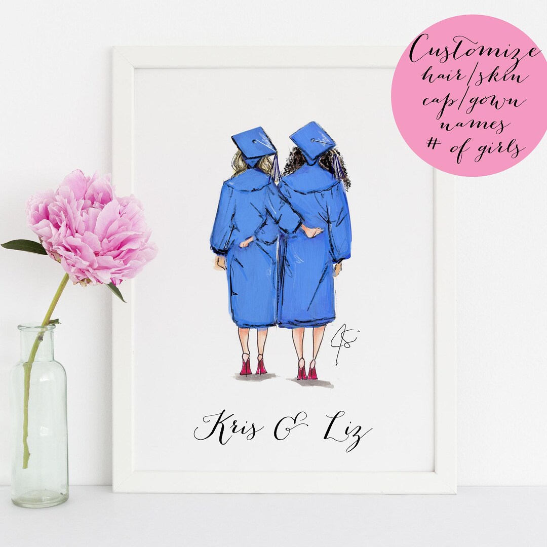 Personalized BFF Graduation Print [ Graduation Gifts for Her College ...