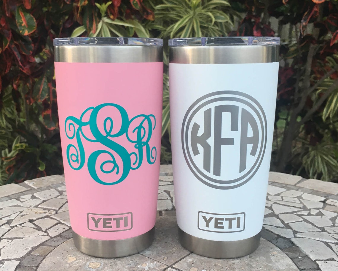 Monogram Decal for 20oz Tumbler Personalized Vinyl Sticker for - Etsy