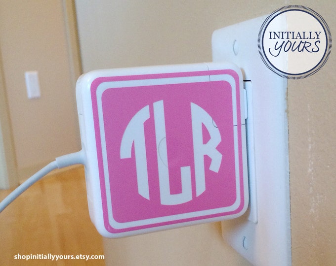 Personalized Monogram Apple Computer Vinyl Decal Computer - Etsy