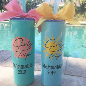 Personalized Girls Trip Cups Customizable Girls Weekend Tumbler Party ...