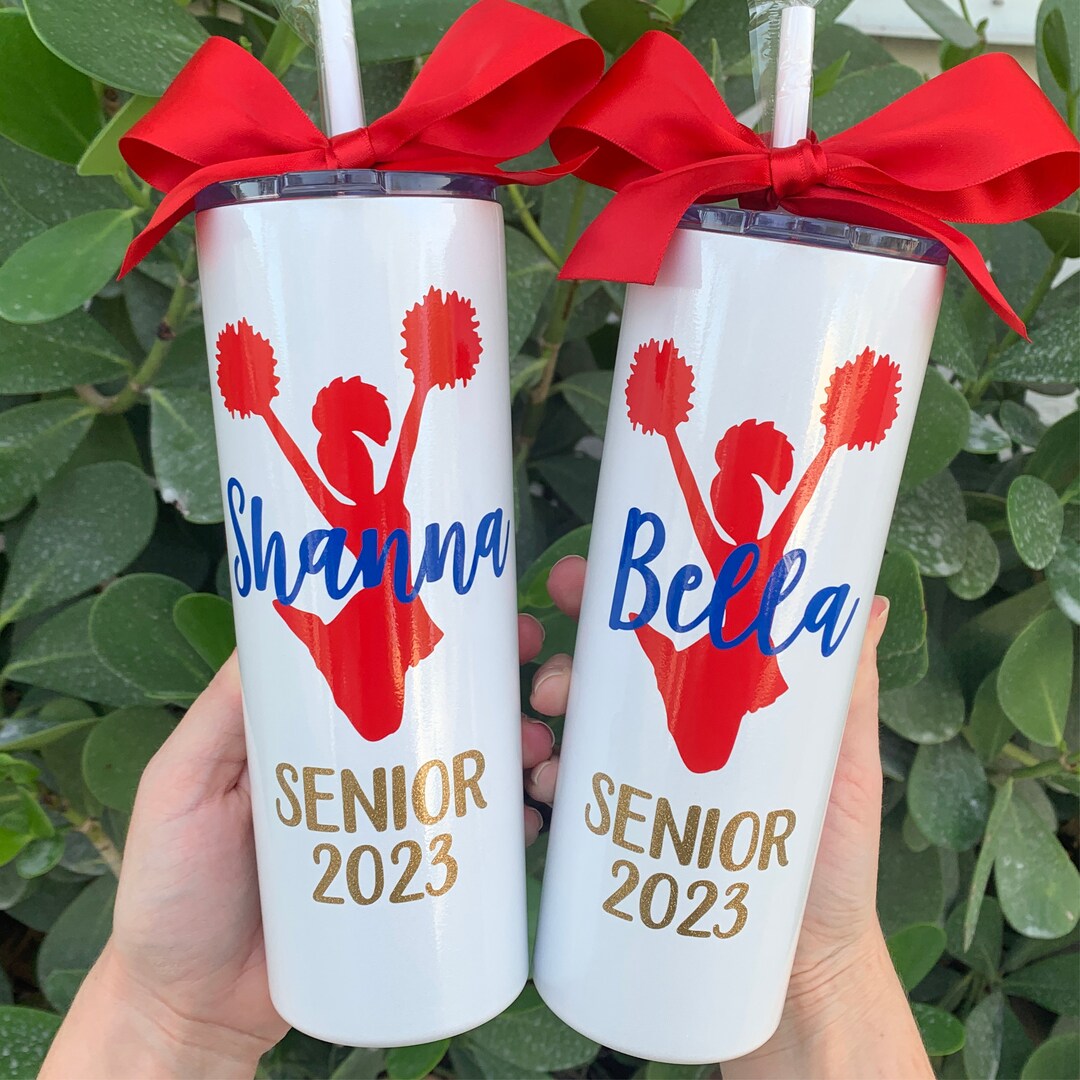 Personalized Cheerleader Tumbler Cup Custom Water Bottle for Cheer ...