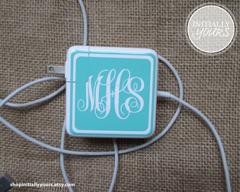 Personalized Monogram Apple Computer Vinyl Decal Computer - Etsy