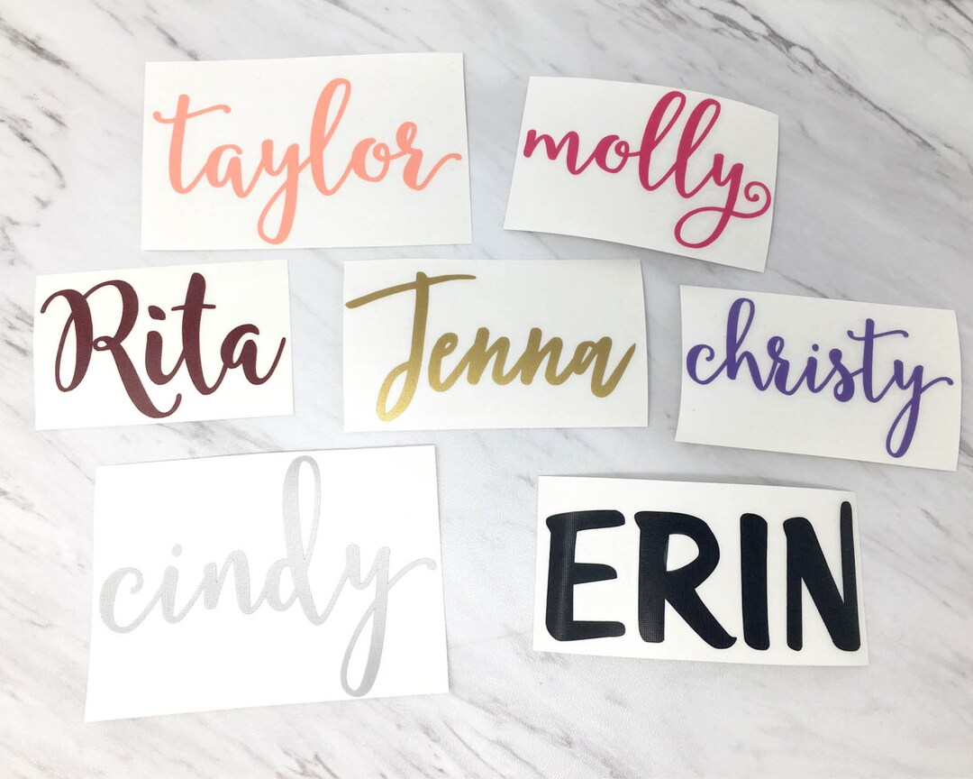 Personalized Name Vinyl Decal, DIY Vinyl Stickers, Tumbler Cup Decals ...