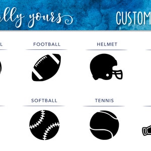 Personalized Sports Vinyl Decal, Sports Decal, Custom Sports Sticker ...