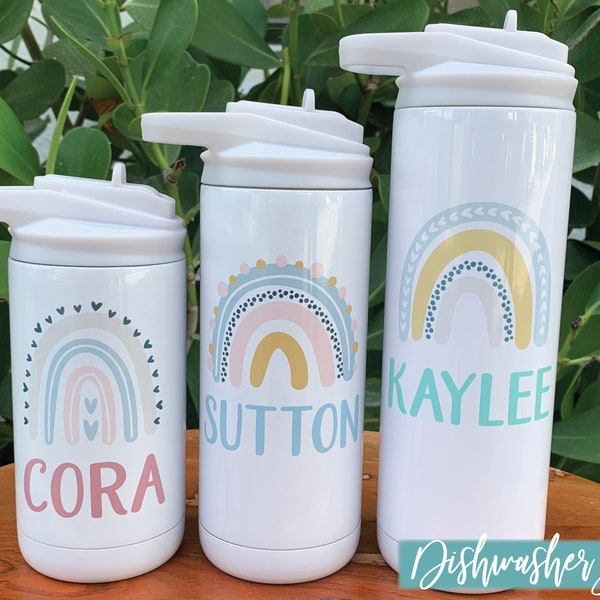 Rainbow Water Bottle - Etsy