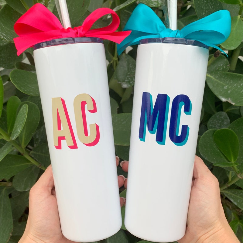 Tumbler Monogram - Etsy