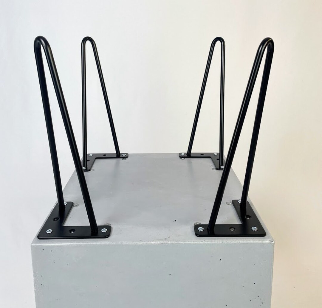 Set of (4) Hairpin Legs, 12 Inches, Compatible With Concrete End Table ...
