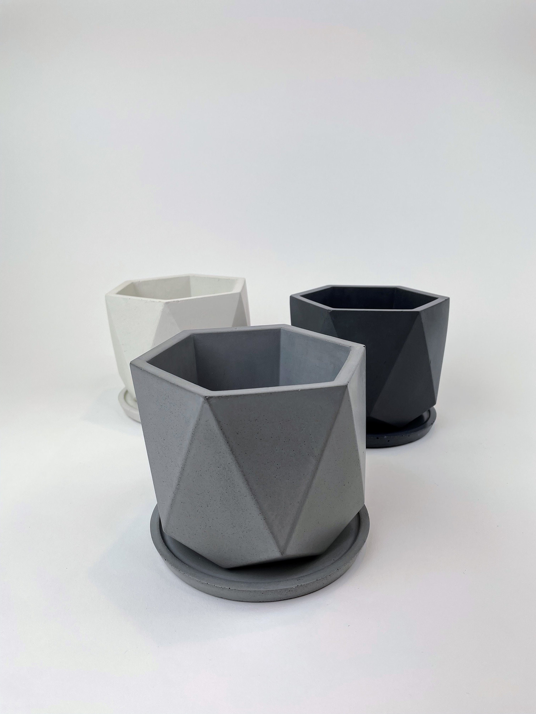 Concrete Planter Geometric Planter Modern Concrete Planter - Etsy