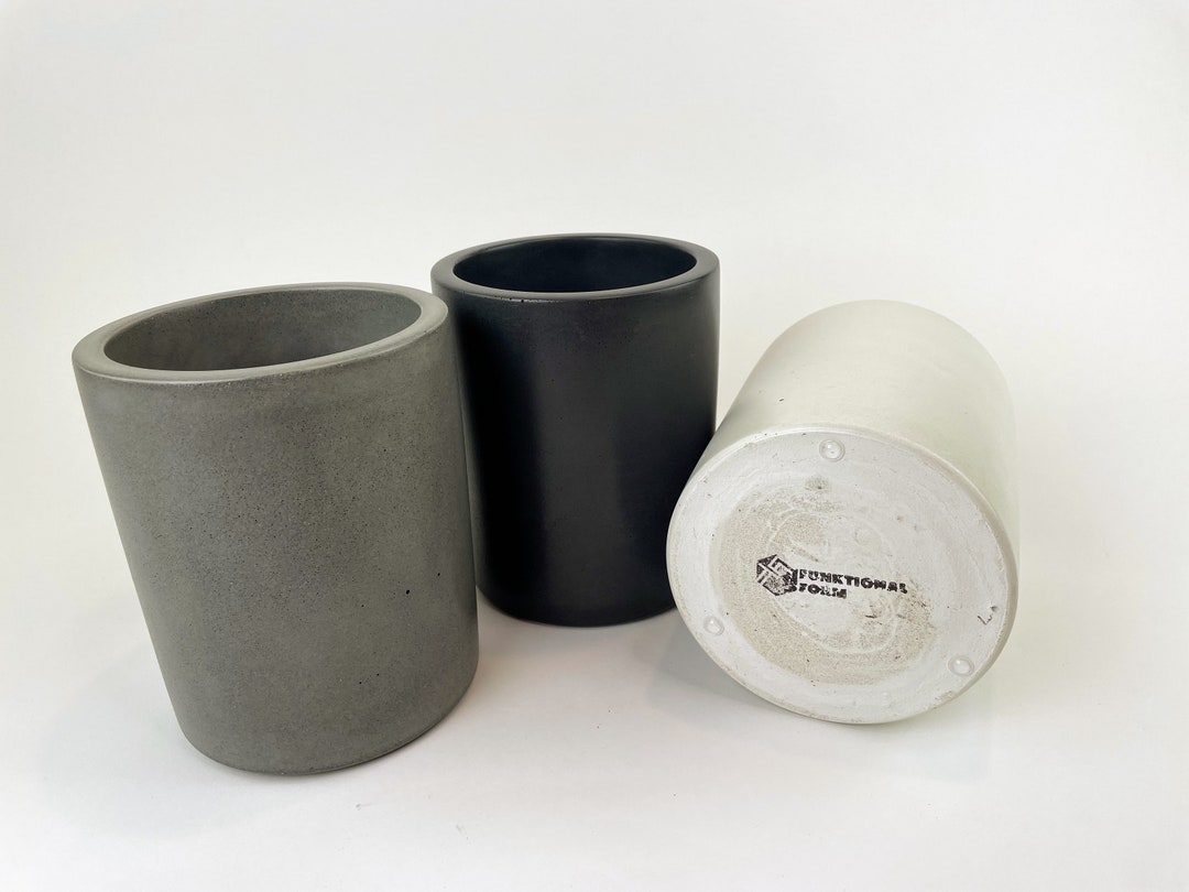 Multi-use Concrete Utensil Holder & Wine Chiller – Modern Minimalist ...