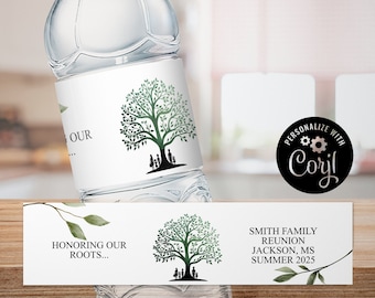 Family Reunion Water Bottle Label - Etsy