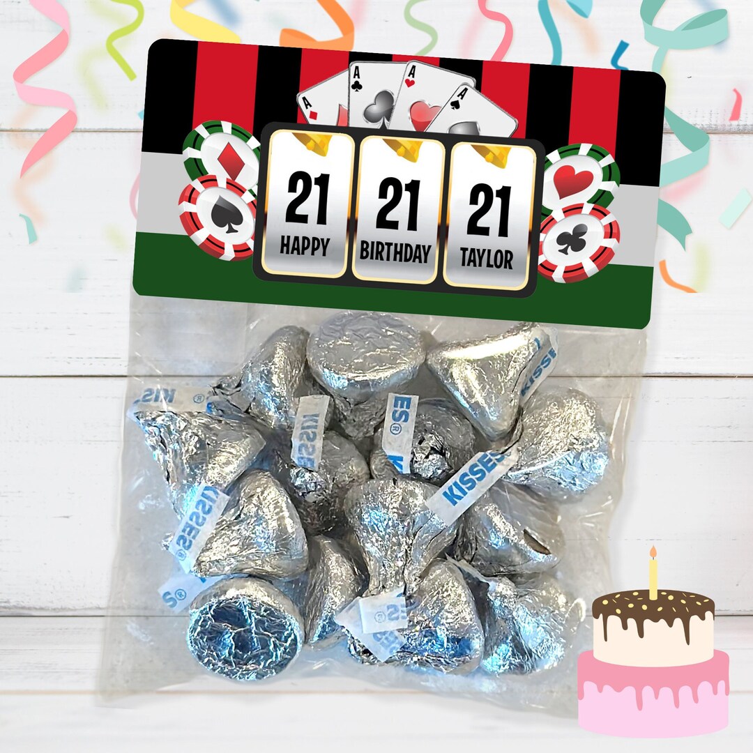 Casino Birthday Treat Bags, Poker Night Party Favors, Poker Party Bags ...