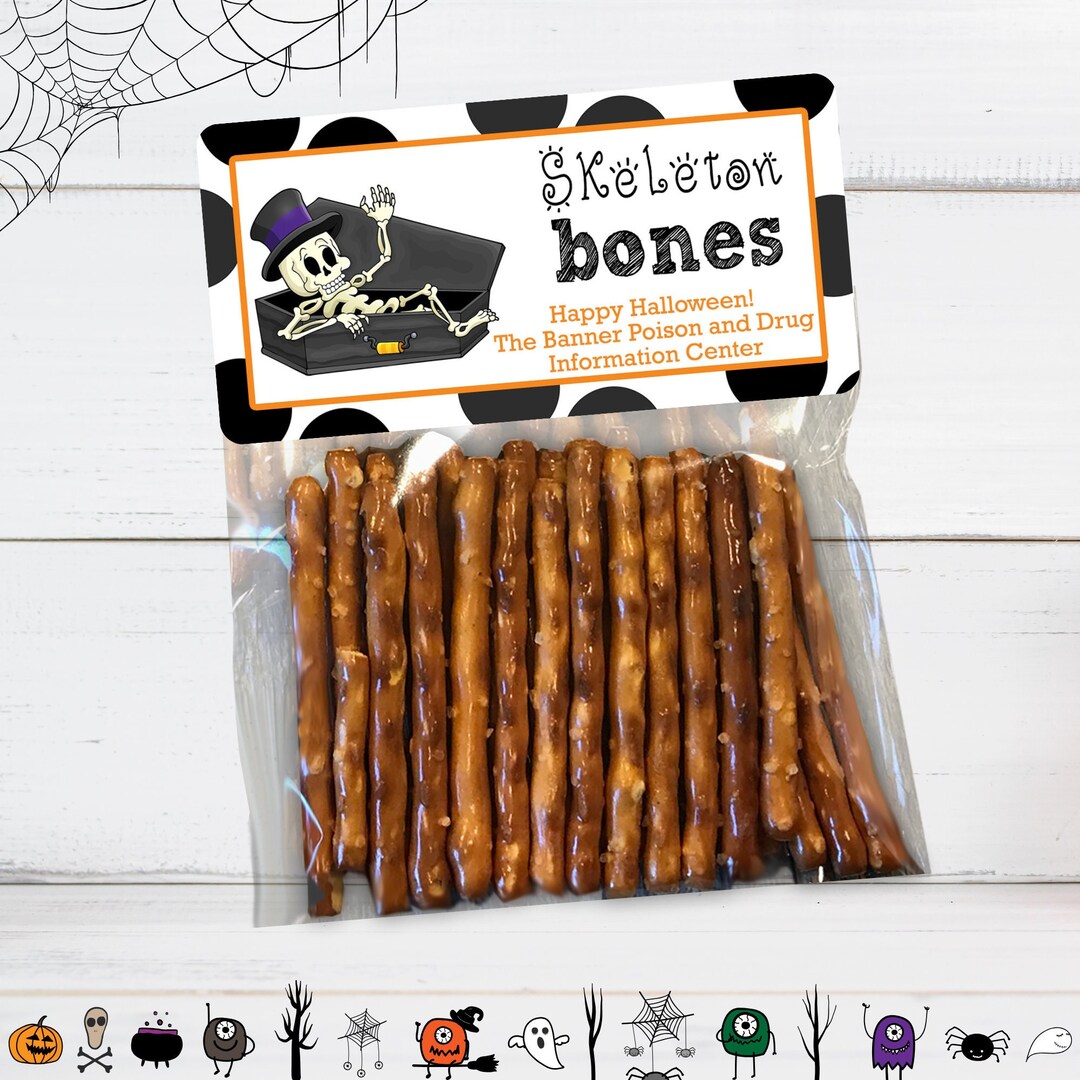 Skeleton Bones Party Bags, Fun Halloween Party Bags, Halloween Party ...