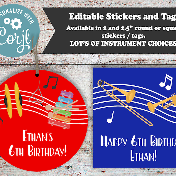 Musical Instrument Stickers - Etsy