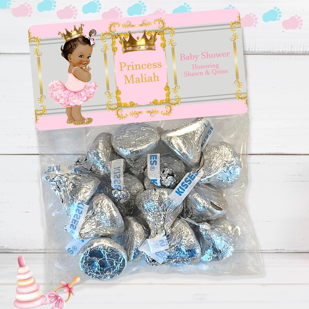 Little Princess Treat Bags, Little Princess Baby Shower Stickers & Bags ...