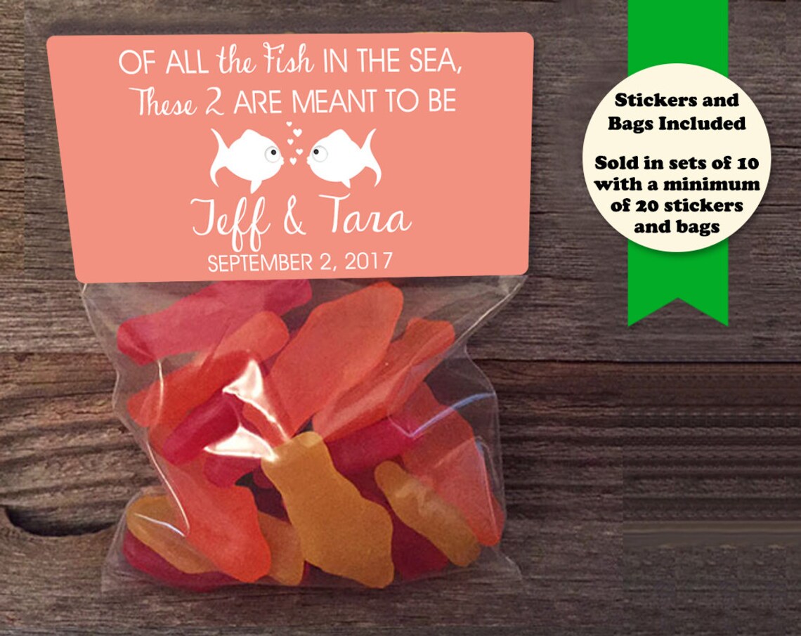 Fish in the Sea Wedding Treat Bags Wedding Party Favors - Etsy