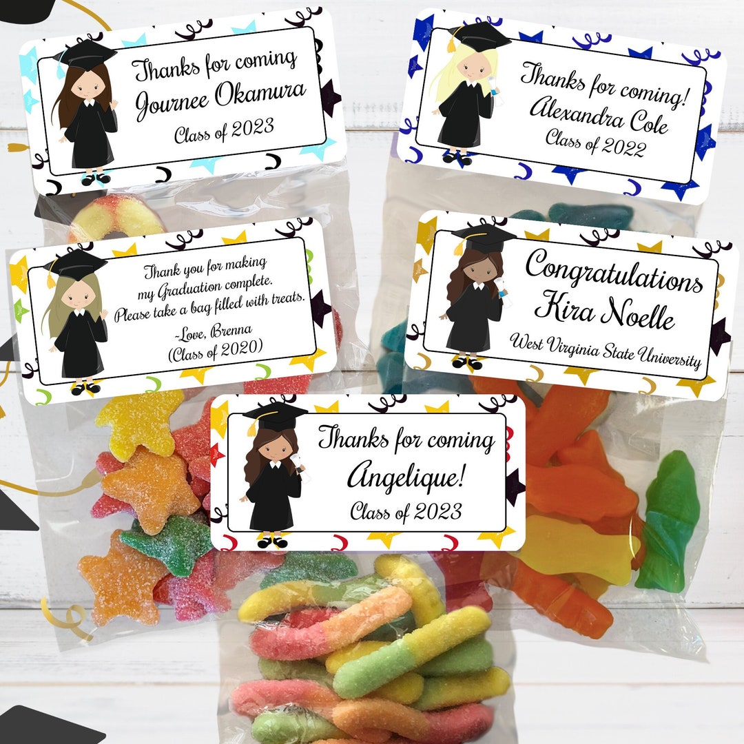 Graduation Stickers and Bags, Graduation Favors, Graduation Party ...