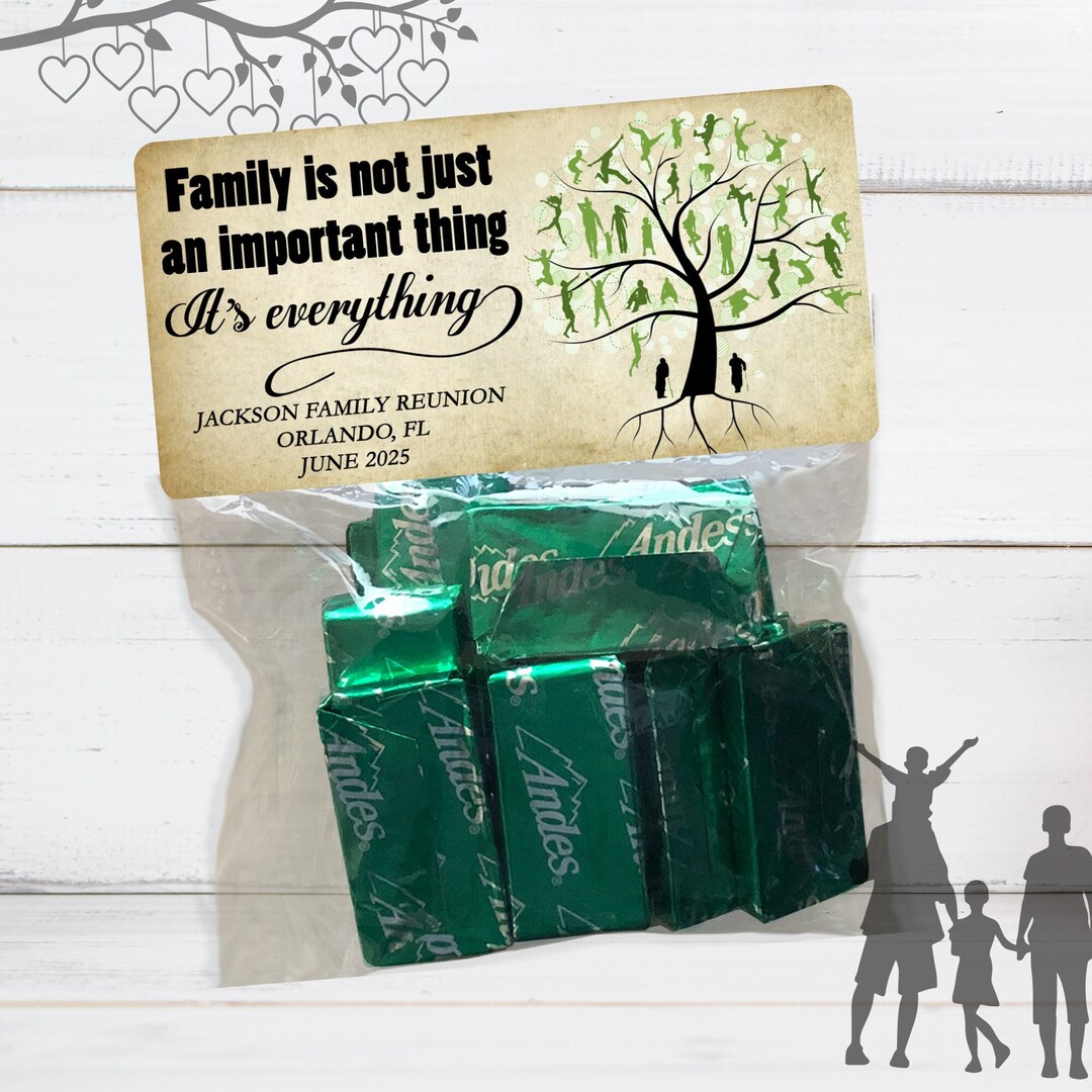 Family Reunion Stickers and Bags, Family Reunion Favors, Family ...