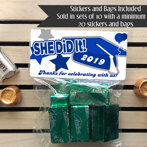 SHE DID IT Graduation Stickers & Bags Graduation Favors - Etsy
