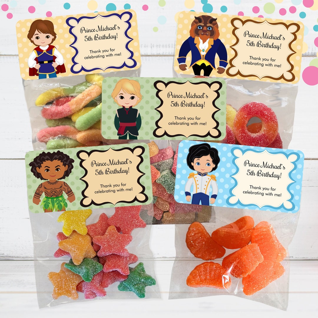 Prince Birthday Party Favor Bags: Assorted Prince Stickers - Etsy