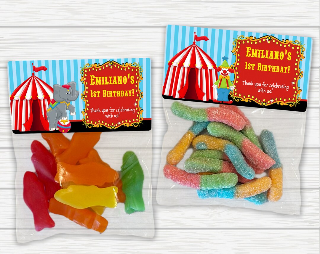Carnival Birthday Favors, Circus Birthday Favors, Carnival Birthday ...