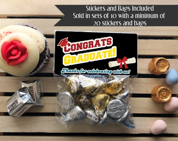 Congrats Graduation Treat Bag, Graduation Party Favors, College ...