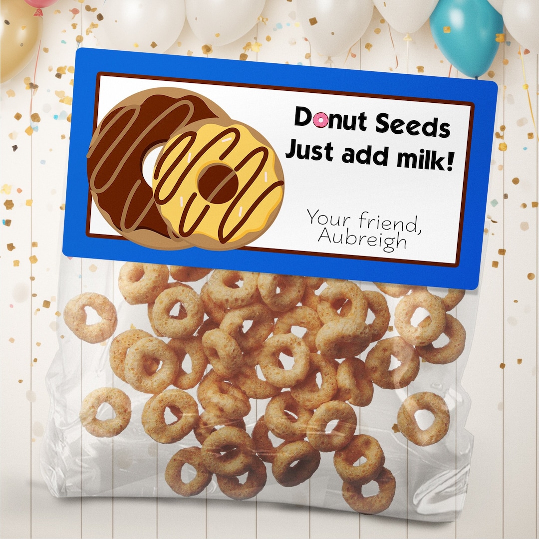 Donut Seeds Party Personalized Favors, Donut Party, Donuts With Dad ...