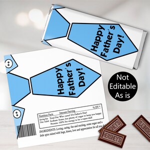 Fathers Day Candy Wrapper, Tie Candy Bar Wrapper, Father's Day Gift ...