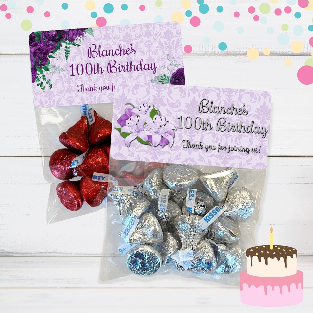Milestone Birthday Stickers and Bags: Personalized Party Favors - Etsy