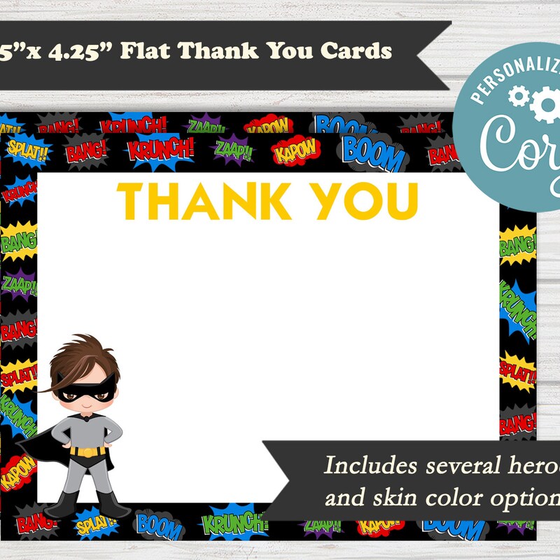Superhero Cards - Etsy