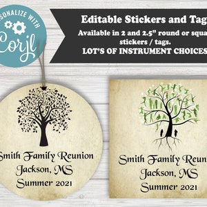 Editable Family Reunion Party Package: Invitations, Favors (digital ...