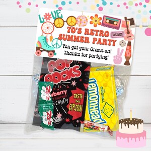 Retro Birthday Party Stickers & Bags: 80s 90s Theme - Etsy