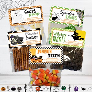 Skeleton Bones Party Bags, Fun Halloween Party Bags, Halloween Party ...