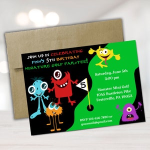 Monster Mini Golf Birthday Party - Etsy