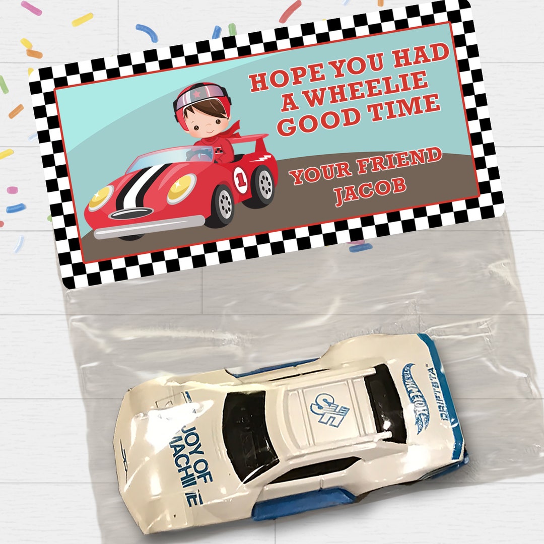 Race Cars Treat Bags, Race Cars Birthday Stickers and Bags, Cars Party ...