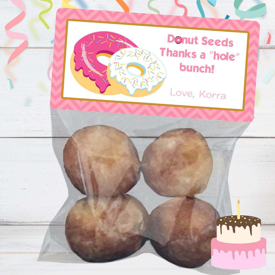 Donut Seeds Party Personalized Favors, Donut Party, Donuts With Dad ...