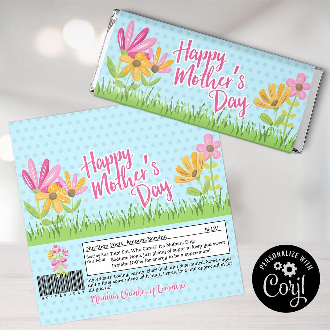 Mother's Day Candy Bar Wrapper, Mothers Day Wrapper, Mother's Day Gift ...