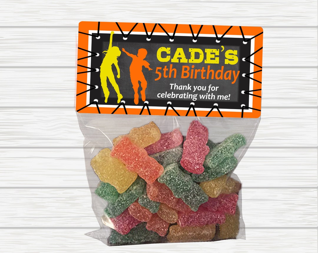 Jump Party, Trampoline Party, Treat Bags, Stickers and Bags, Jumping ...