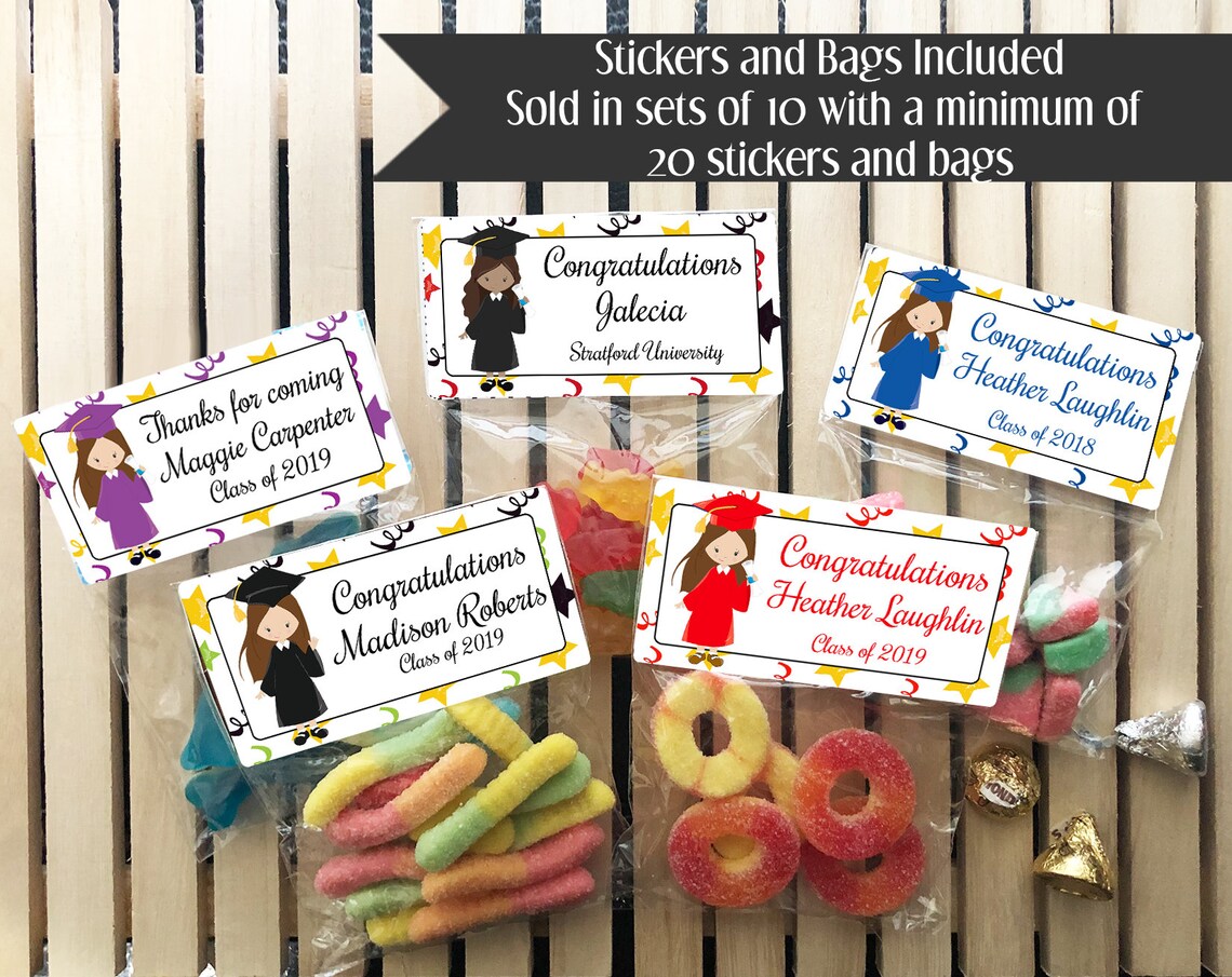 Graduation Stickers and Bags Graduation Favors Graduation - Etsy