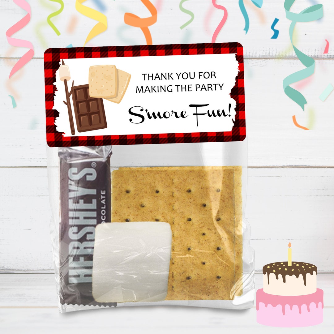S'more Fun Treat Bags: Personalized Birthday Party Favors - Etsy