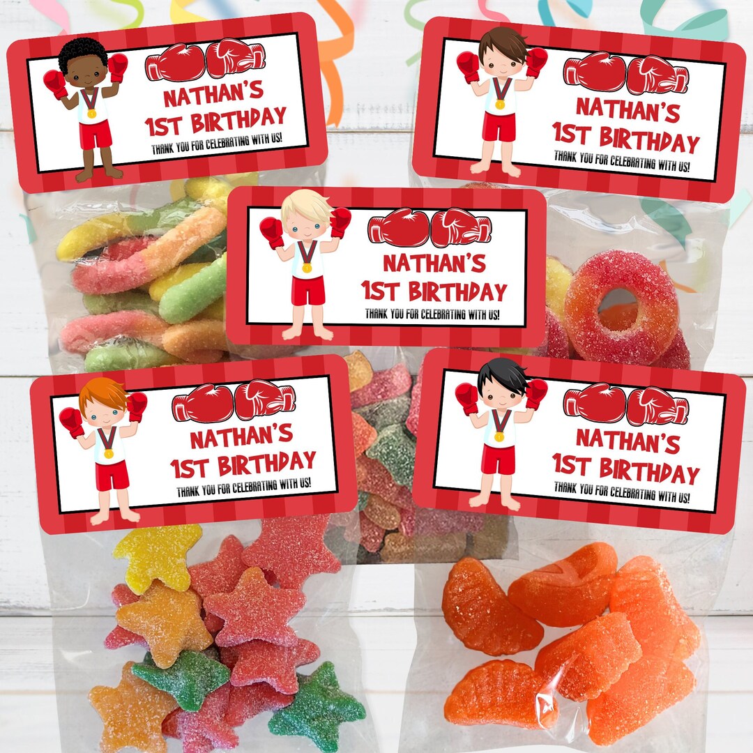 Boxing Birthday Party, Boxing Birthday Favors, Boxing Party Favors, MMA ...