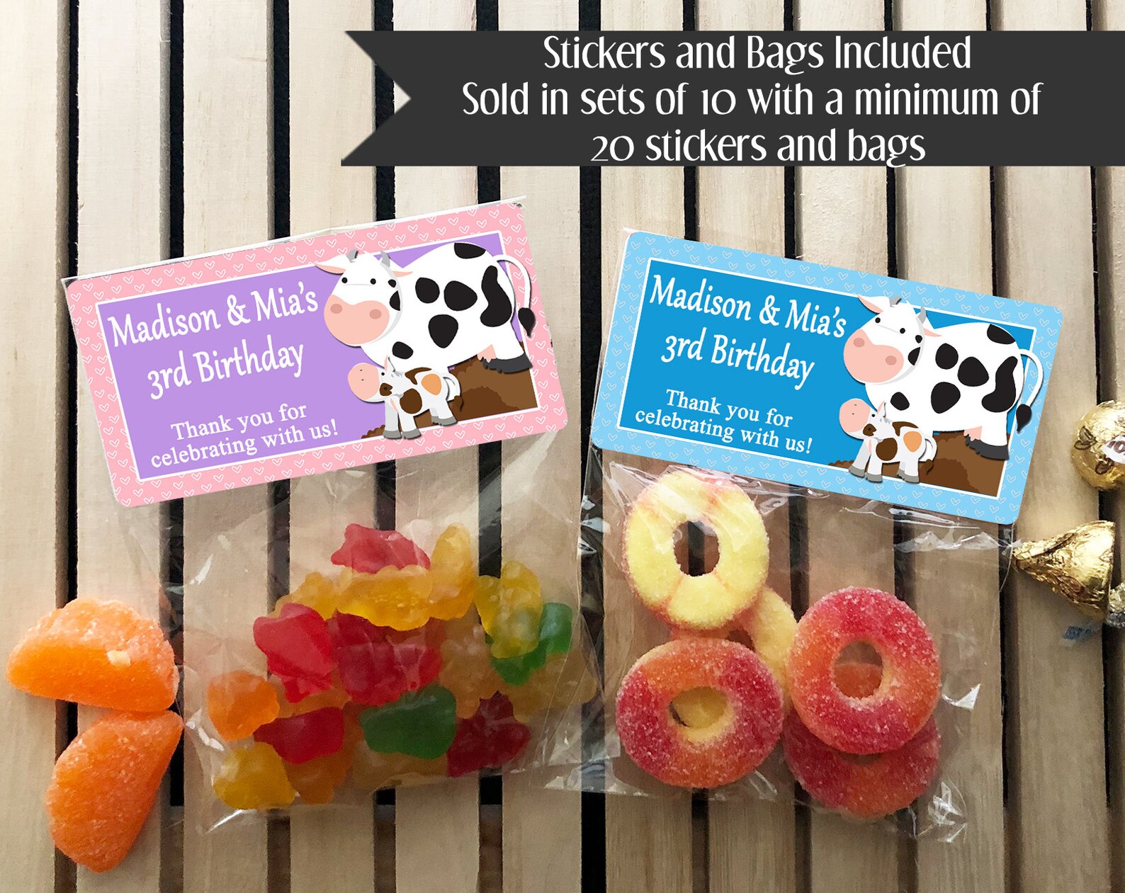Cow Party Favors Farming Party Favors Cows Favor Treat Bags - Etsy