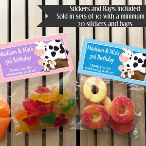 Cow Party Favors Farming Party Favors Cows Favor Treat Bags - Etsy