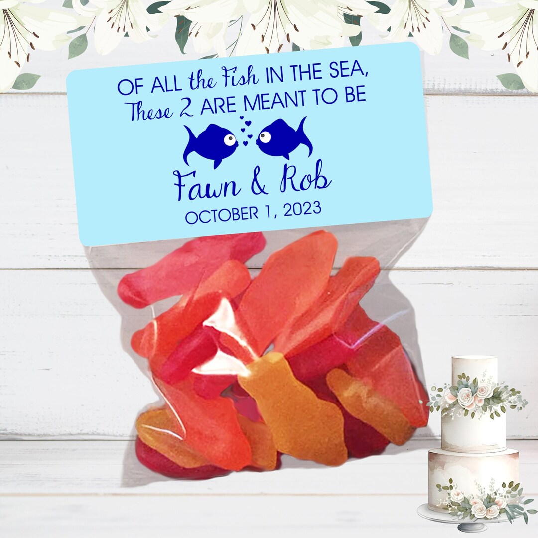 Fish in the Sea Wedding Treat Bags: Personalized Party Favors - Etsy