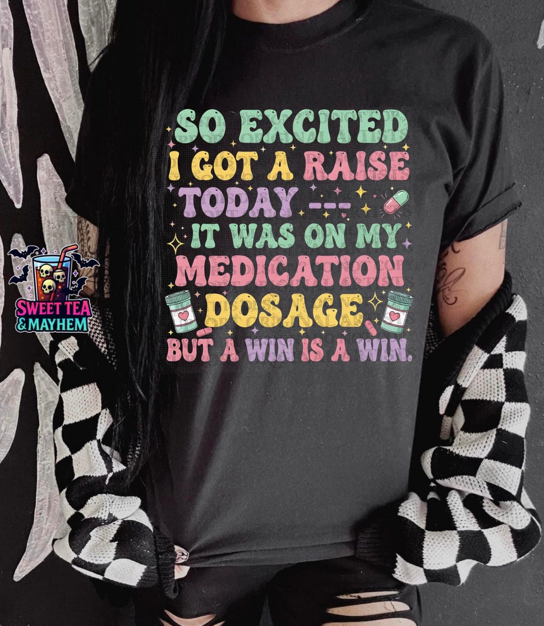 Funny Medication Dosage Raise T-shirt, Sarcastic Win Graphic Tee - Etsy