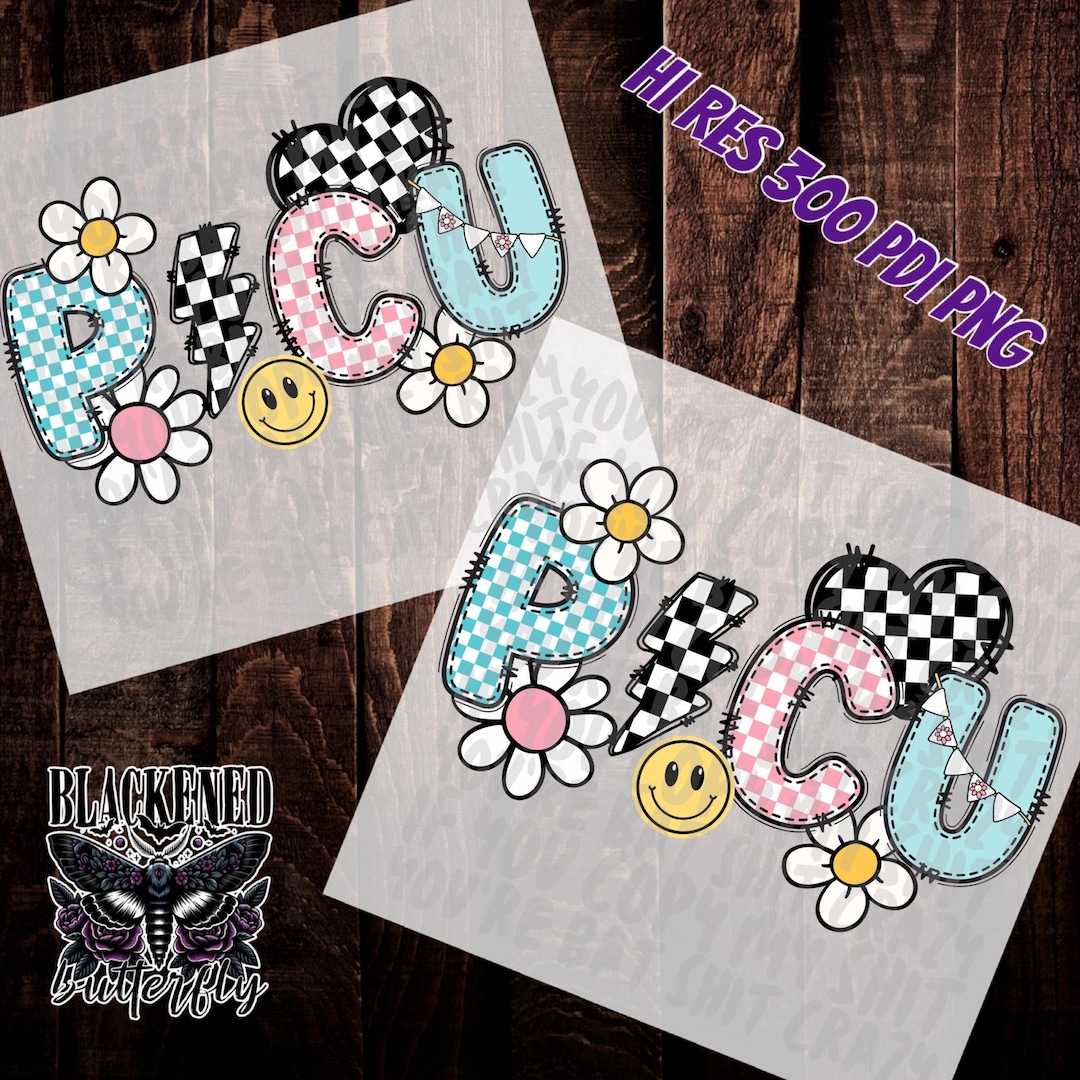 Retro Checkered PICU Png - Etsy