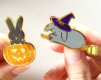 Bunny Rabbit Enamel Pins | Etsy