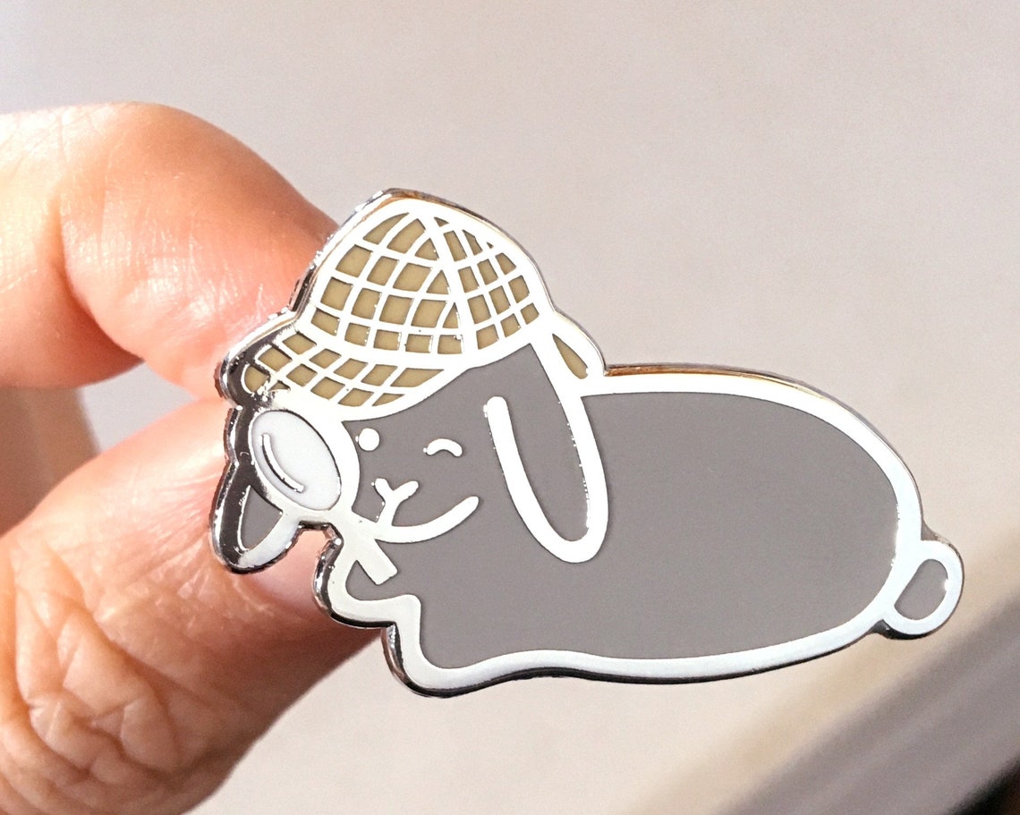 Detective Flopsy Bunny Pin Cute Rabbit Enamel Pin Funny - Etsy
