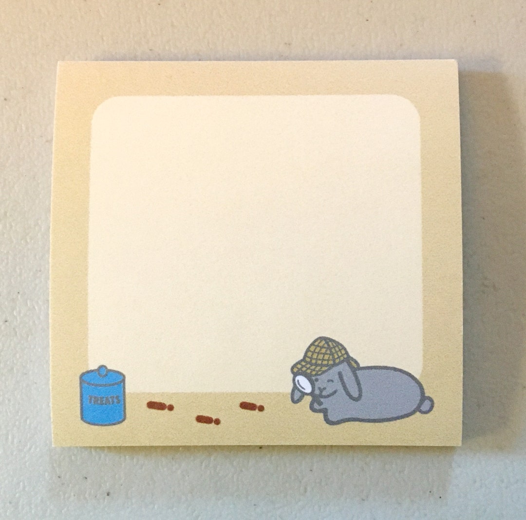 Detective Flopsy Rabbit Sticky Notes: Kawaii Bunny Post-it Notes - Etsy