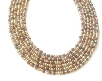 Copper bead necklace | Etsy